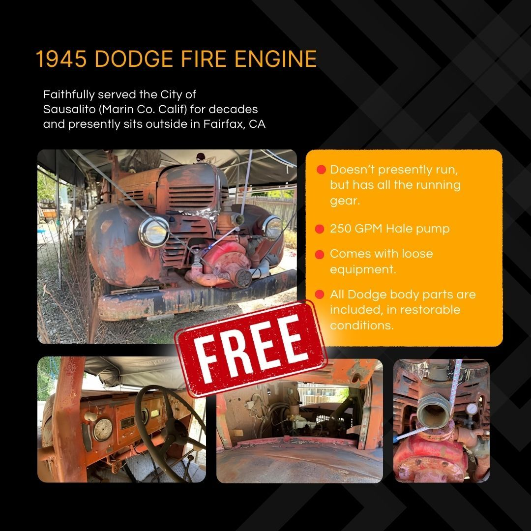 FREE 1945 Dodge Fire Engine - Dodge for Sale | Garage